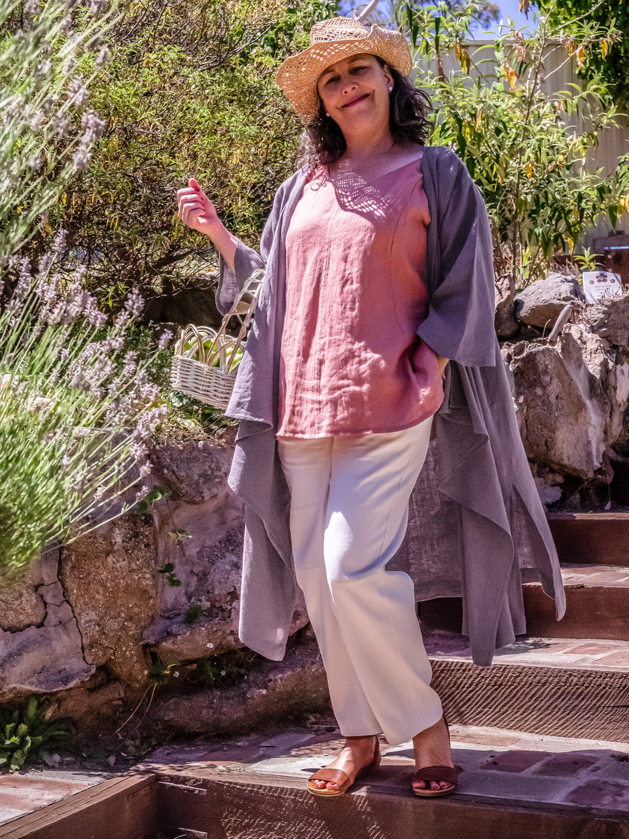 The Mariette Linen Duster |Lavender – Folklove